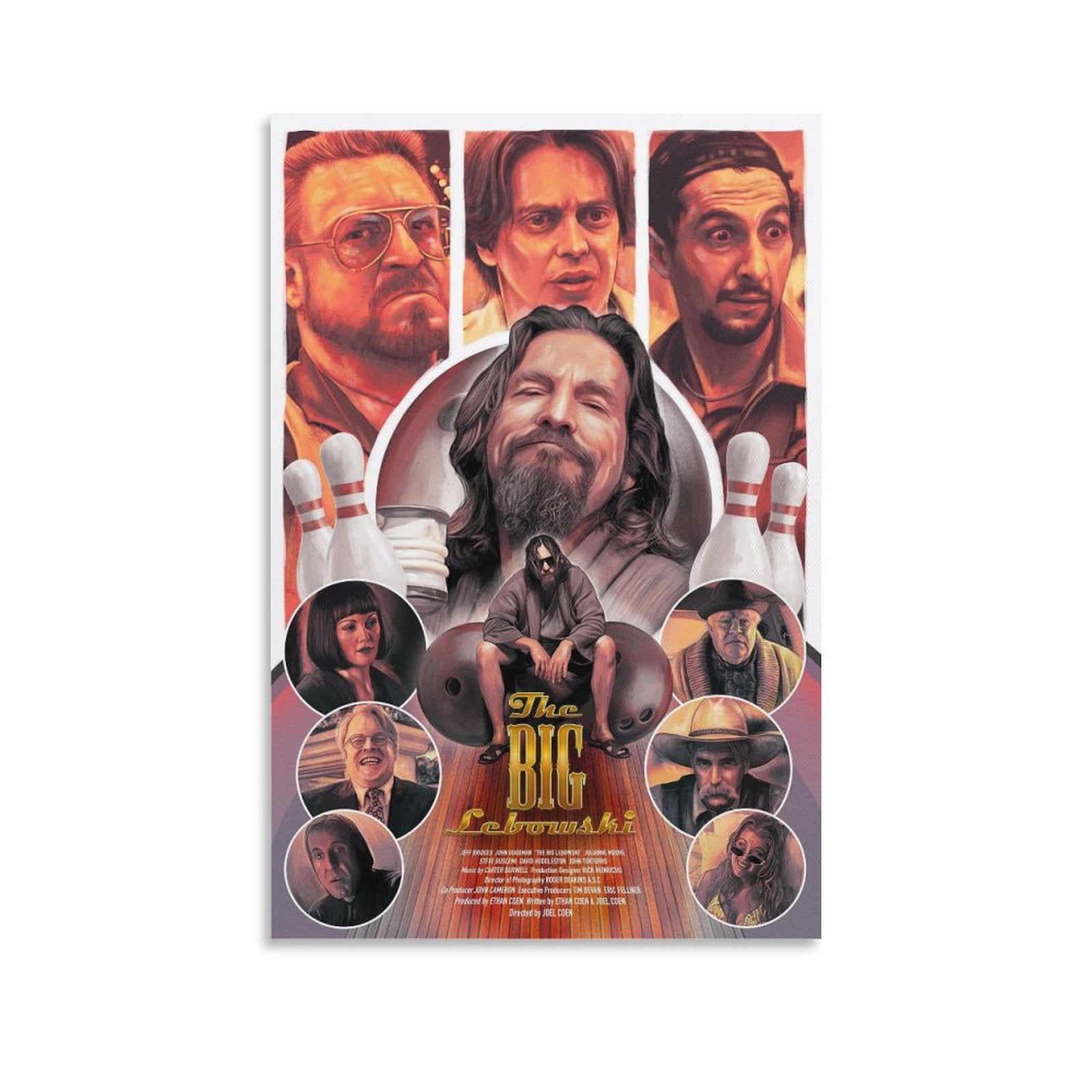 The Big Lebowski Movie Poster (2) Artworks Canvas Poster Room Aesthetic ...
