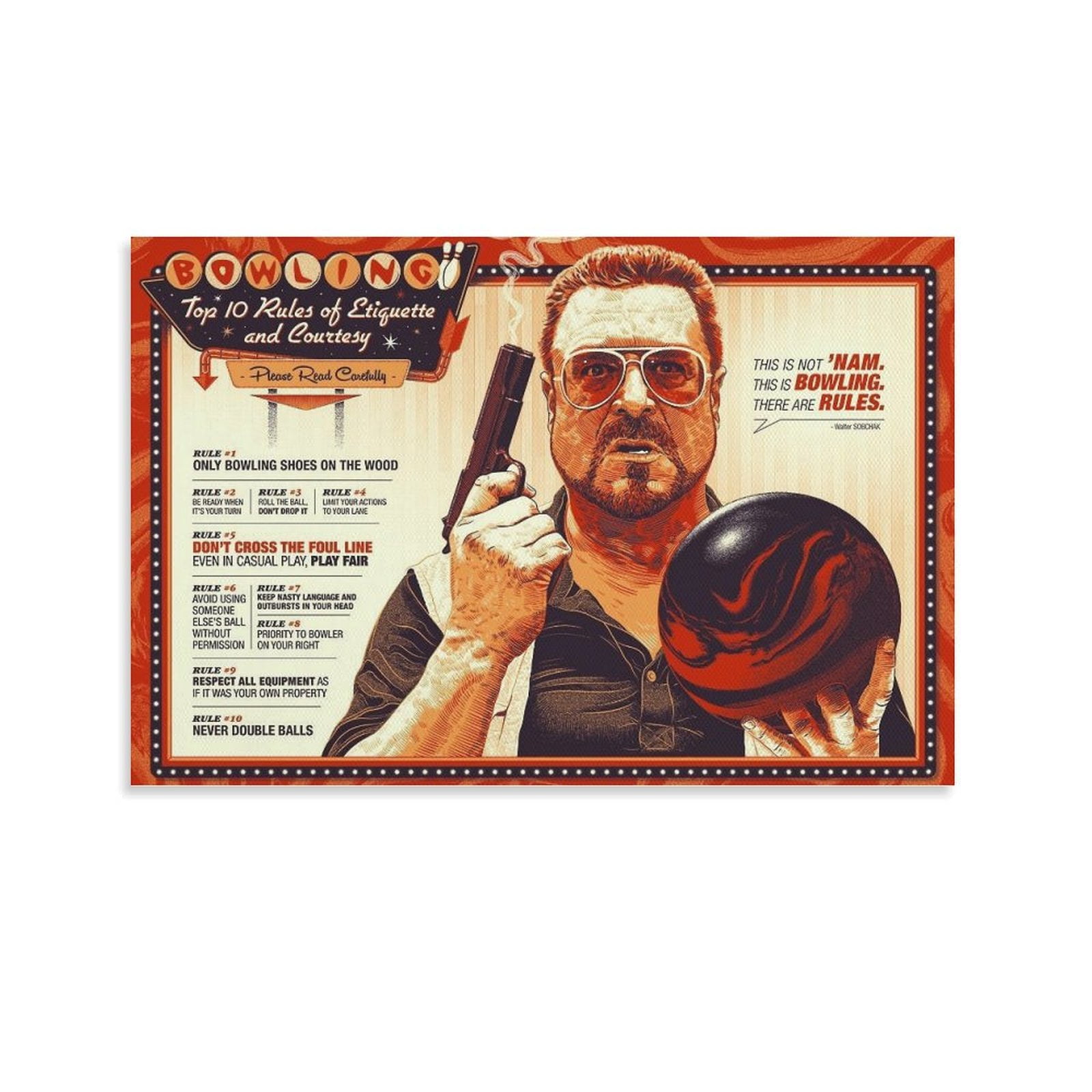 The Big Lebowski Movie Poster (26) Canvas Art Poster and Wall Art ...