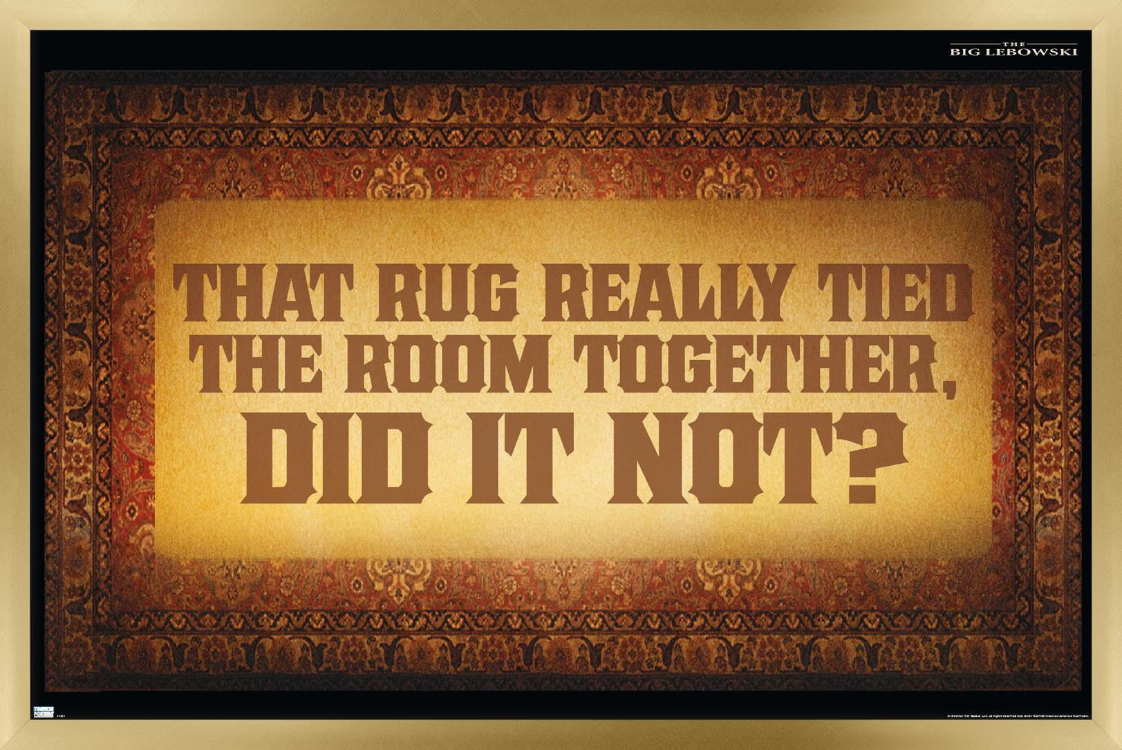 The Big Lebowski - The Rug Wall Poster, 22.375" x 34", Framed - Walmart.com