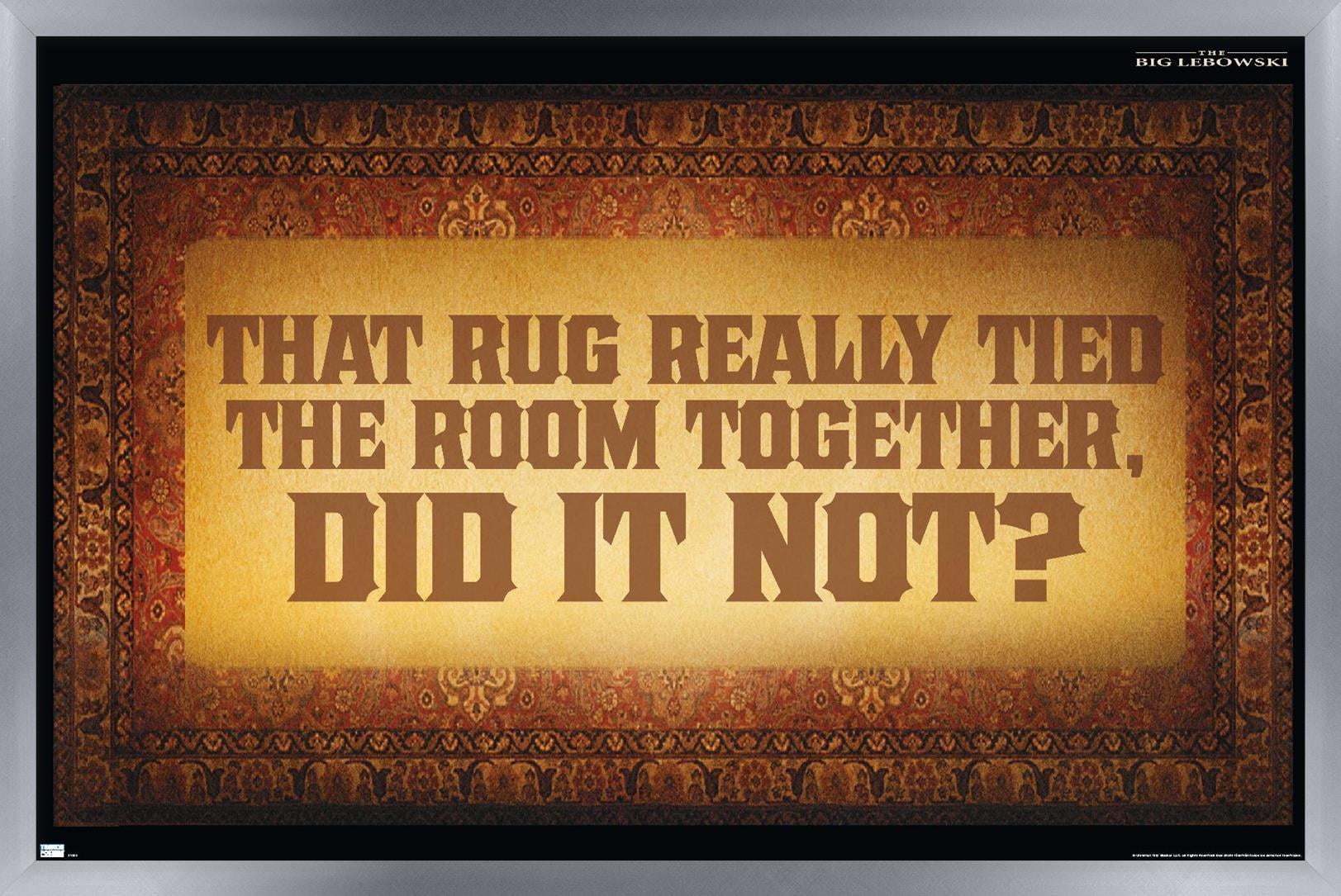 The Big Lebowski - The Rug Wall Poster, 22.375" x 34", Framed - Walmart.com