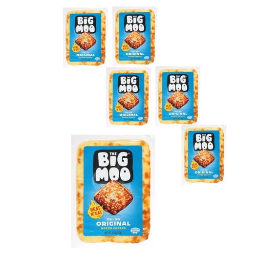 The Big Moo Baked Cheese, Oh So Original, 6 OZ, 6 Pack, Wisconsin ...