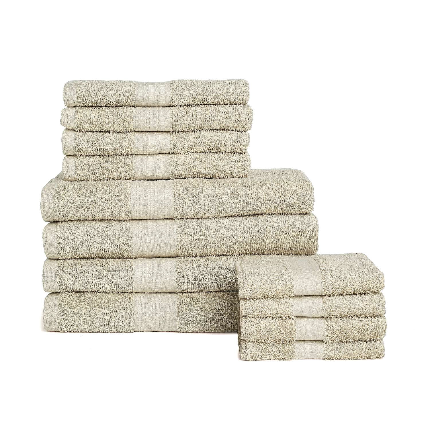 The Big One 12-piece Bath Towel Set - Almond - Walmart Business Supplies