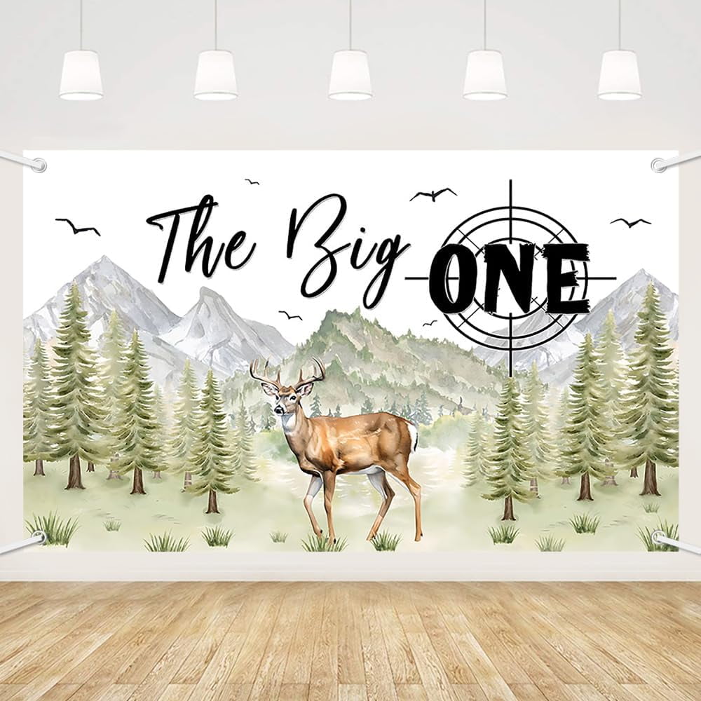 The Big One Backdrop Hunting Themed 1st Birthday Party Decorations for ...
