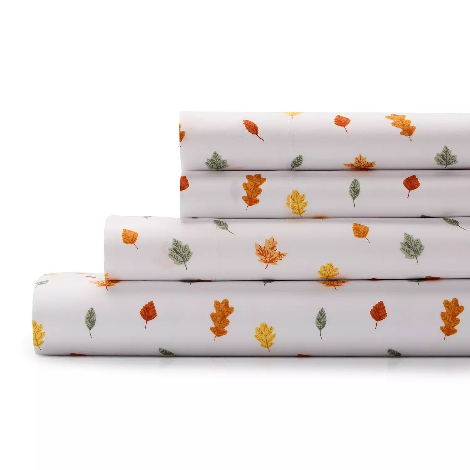 The Big One Extra Soft Sheet Set and Pillowcases - Leaves, Full Set ...