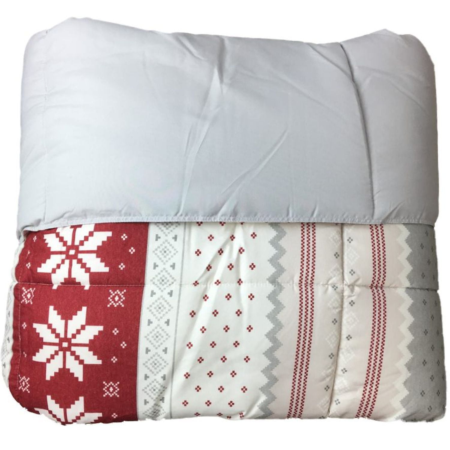 The Big One Full Queen Down Alternative Comforter Reversible Red Gray ...