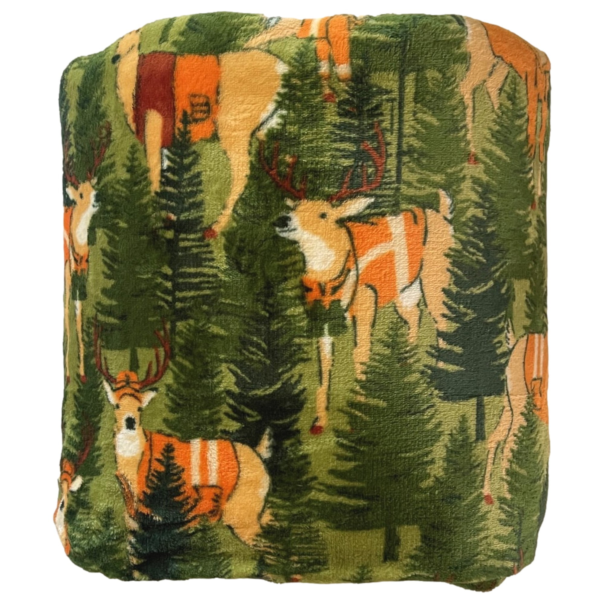 The Big One Oversized Plush Green Deer Hunter Throw Blanket - Hunting ...