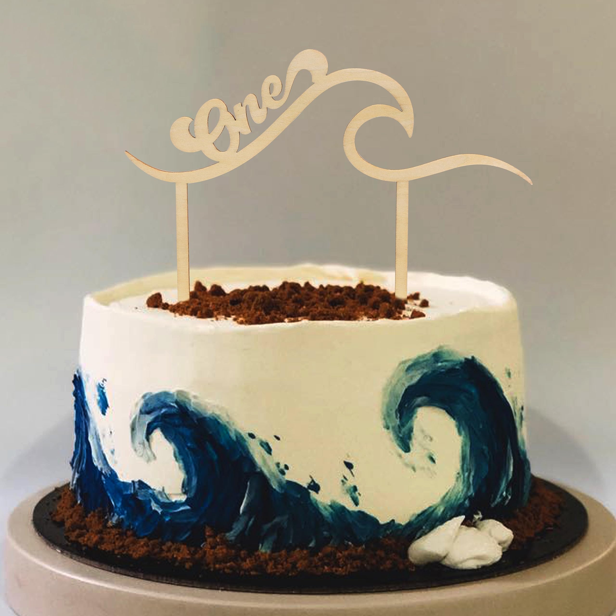The Big One Wooden MMF7 Cake Topper - Wave Surf Cake Smash,1st Birthday ...