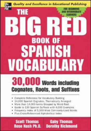 Pre-Owned The Big Red Book of Spanish Vocabulary: 30,000 Words ...