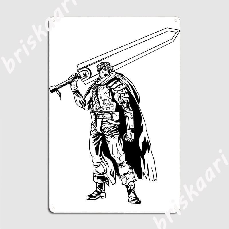 The Big Sword.Gatzu Fanart Poster Metal Plaque Cinema Garage Create ...