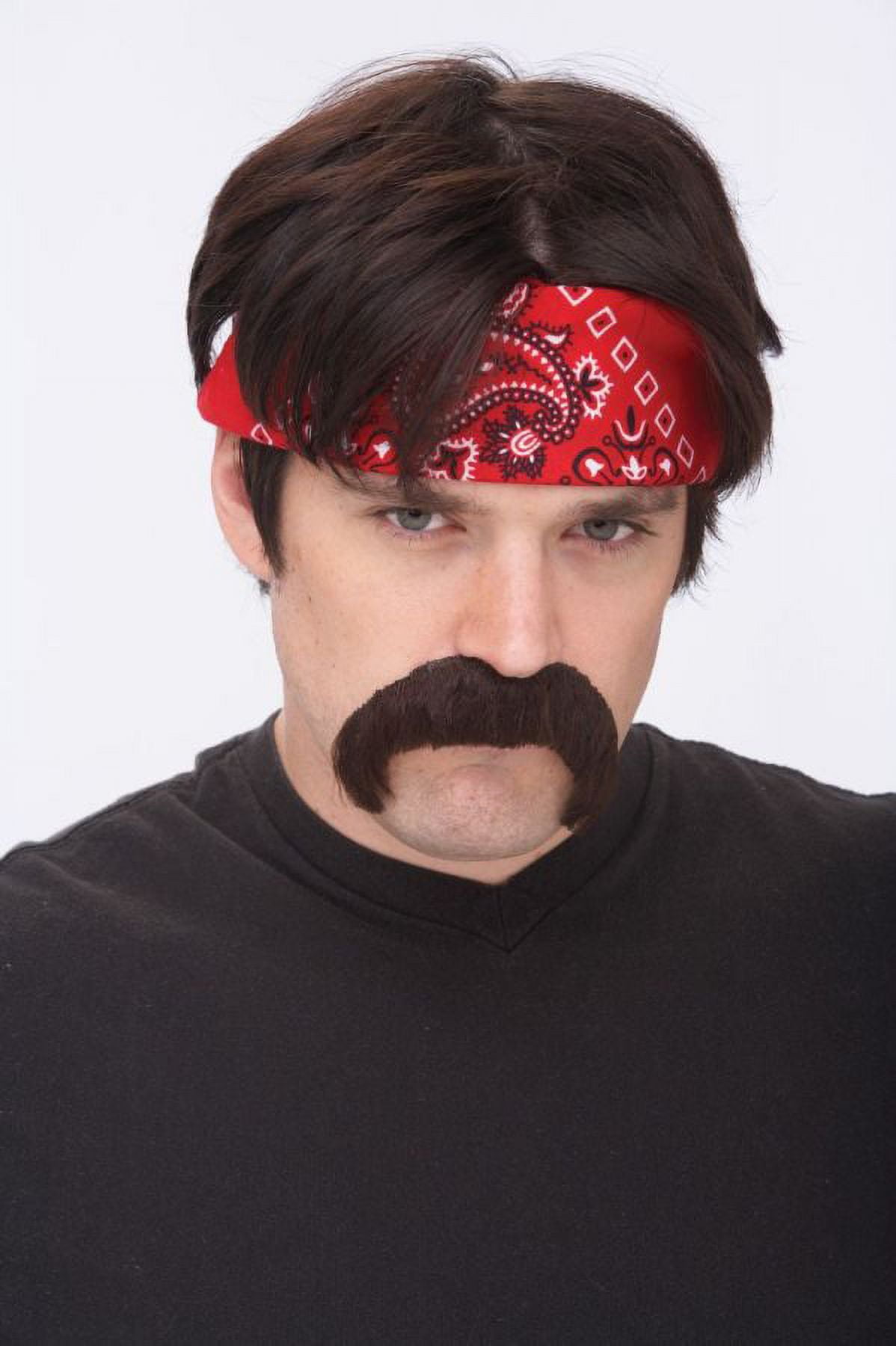 The Biker Brown Mustache Adult Halloween Accessory - Walmart.com