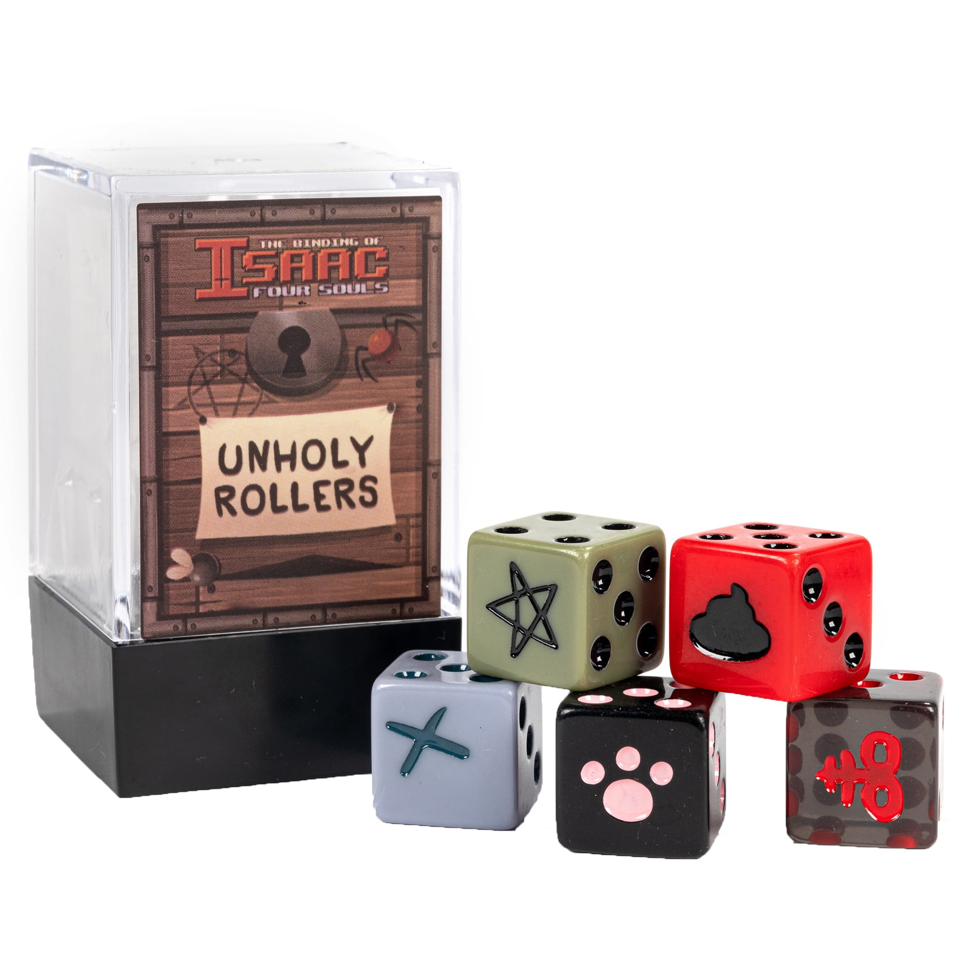 The Binding of Isaac: Four Souls Unholy Rollers Dice Set, 5 Pieces ...
