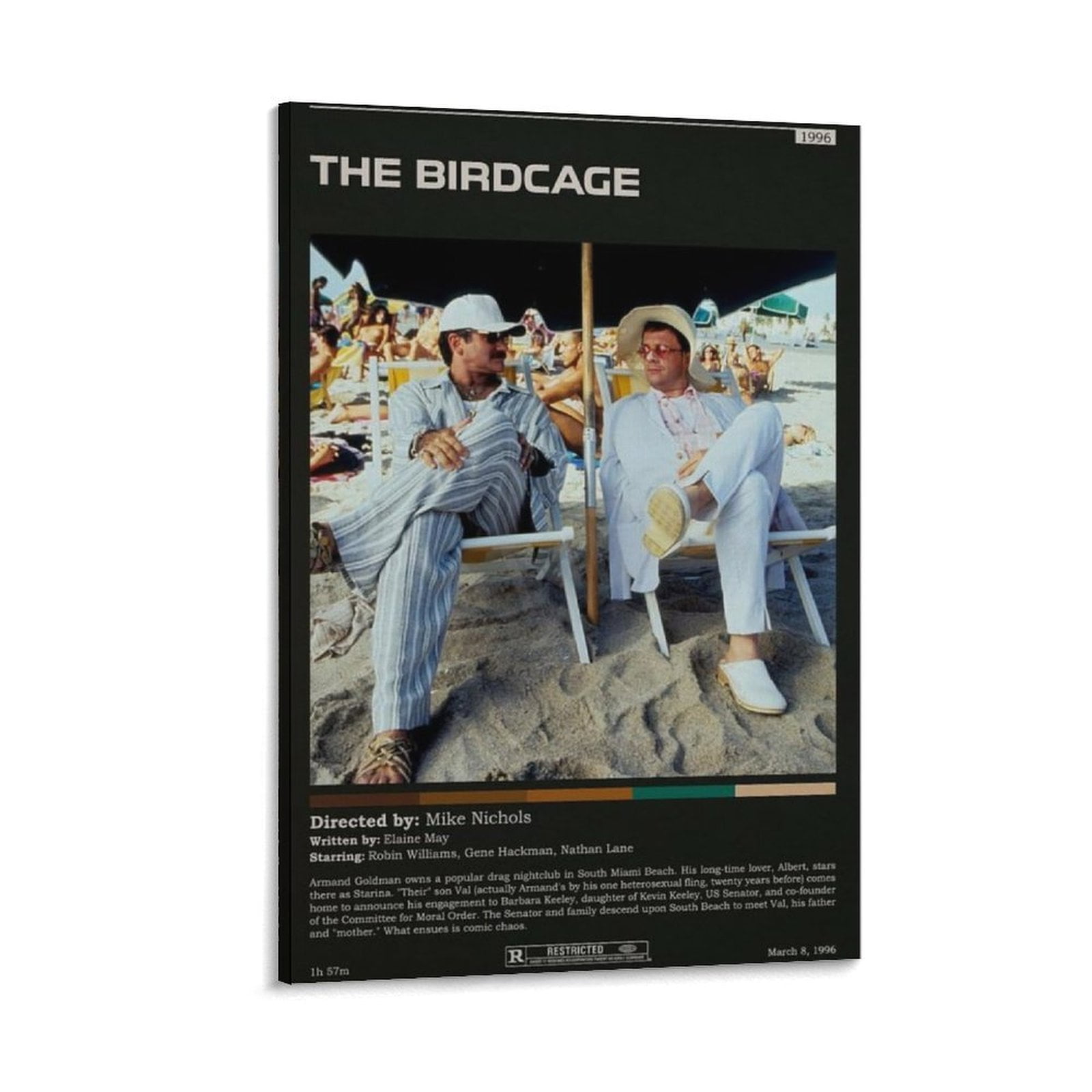 The Birdcage Poster Vintage Movie Poster (5) Canvas Poster Wall Art ...