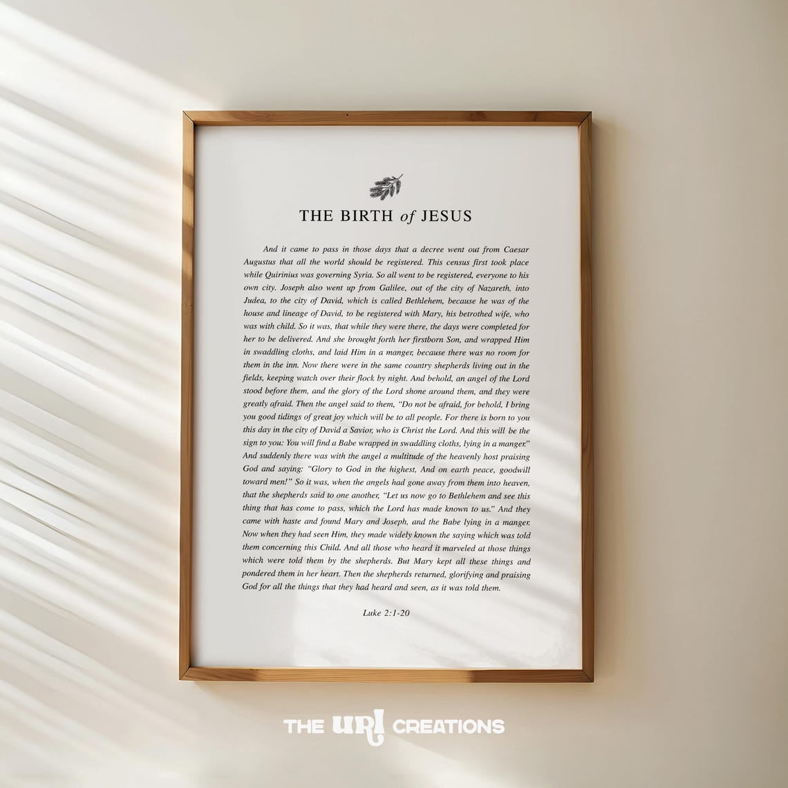 The Birth Of Jesus Christian Wall Art, Bible Verse Modern Holiday Decor ...