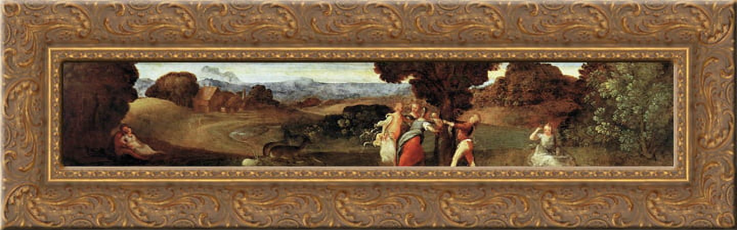 The Birth of Adonis 24x10 Gold Ornate Wood Framed Canvas Art by Titian ...
