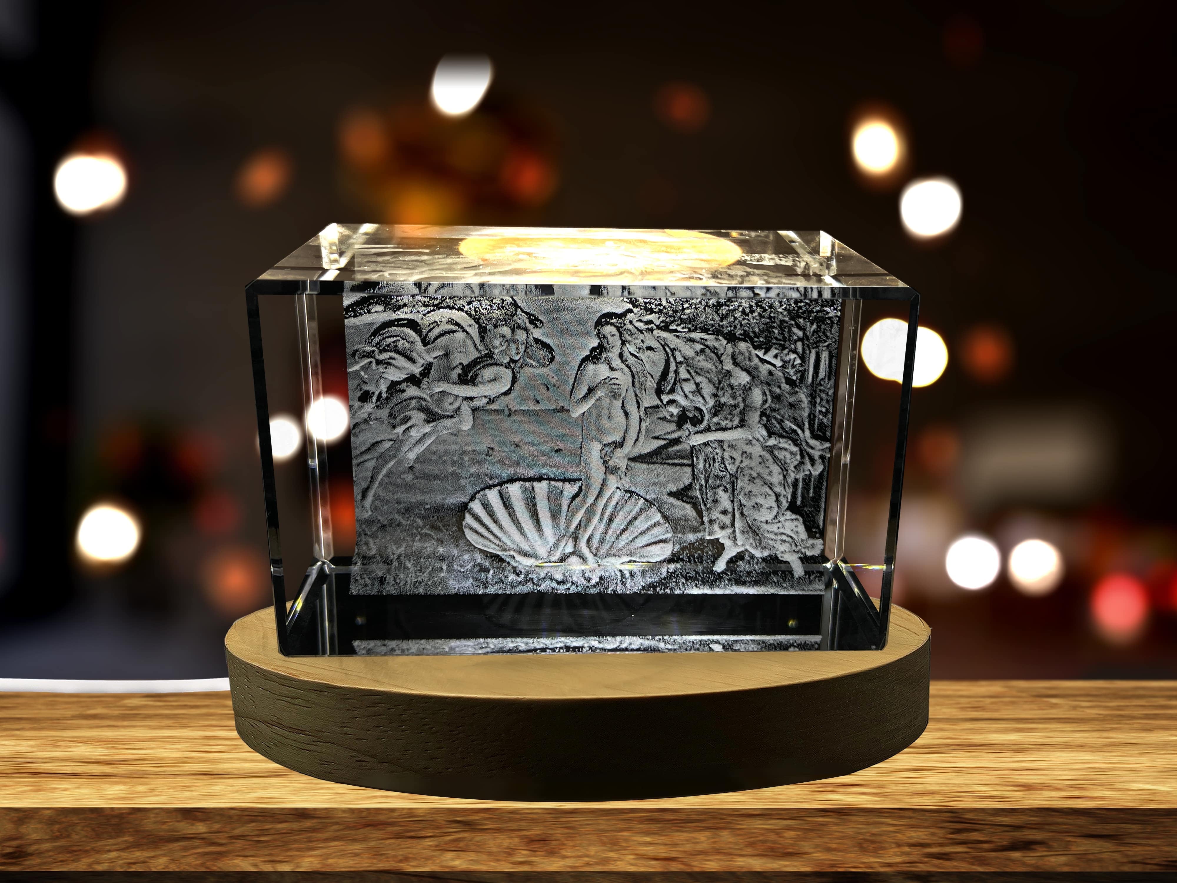 The Birth of Venus 3D Engraved Crystal Decor - Walmart.com