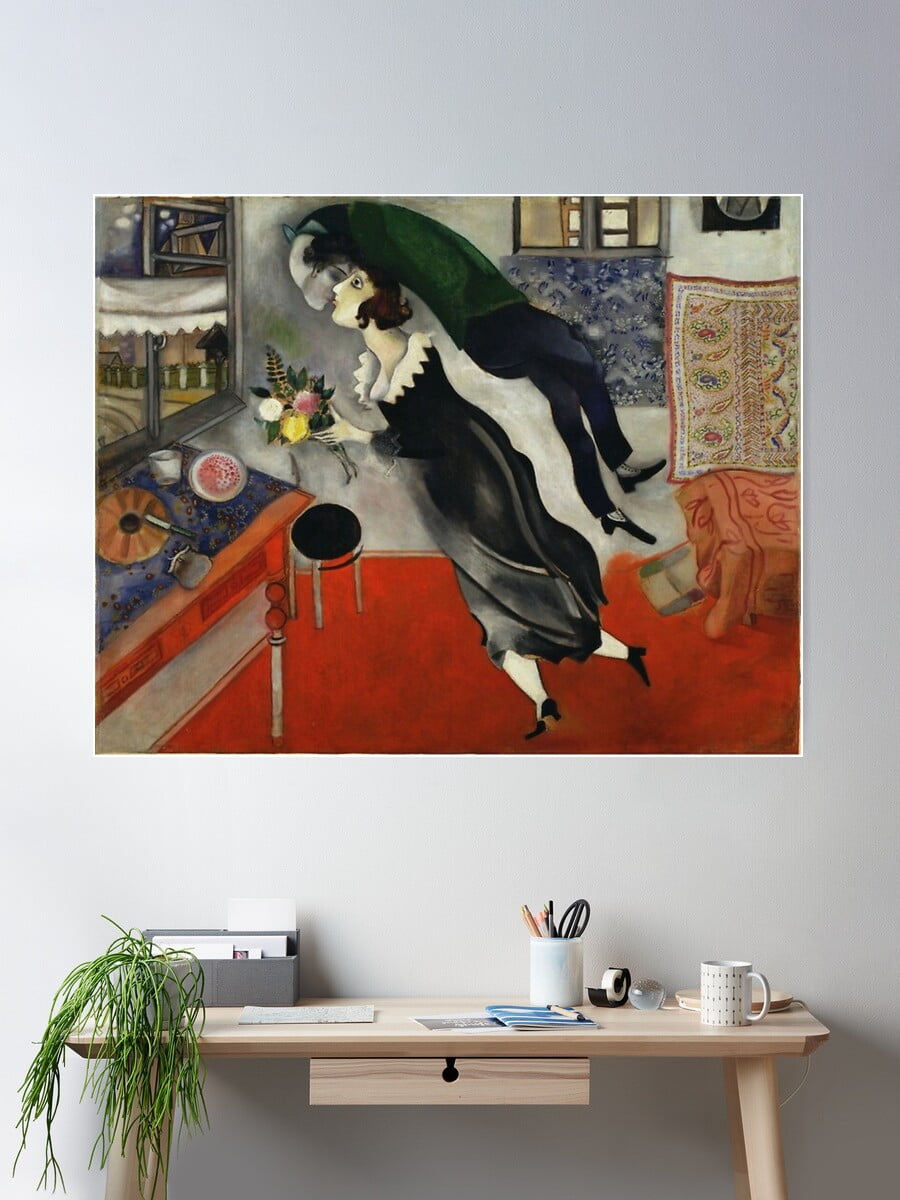 The Birthday Marc Chagall Poster Wall Art, Modern Wall Decor For Living ...