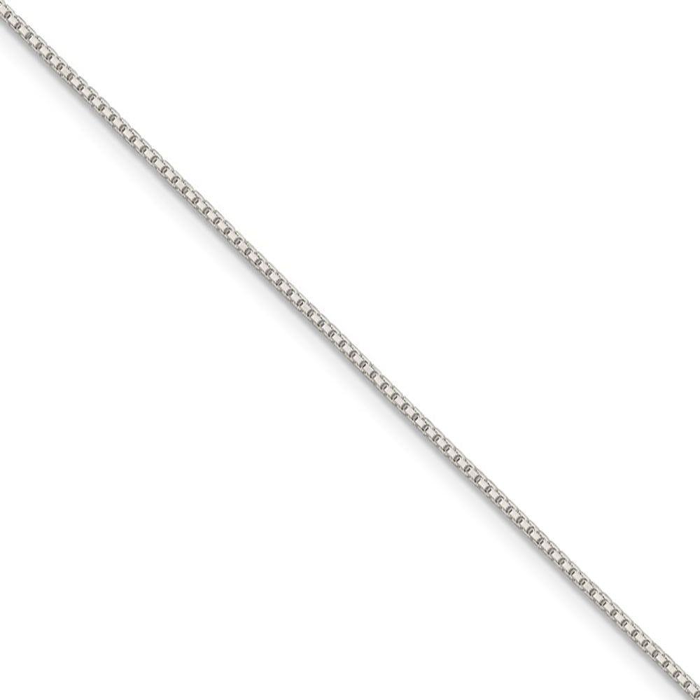 The Black Bow 1.1mm Sterling Silver Solid D/C Octagonal Box Chain ...