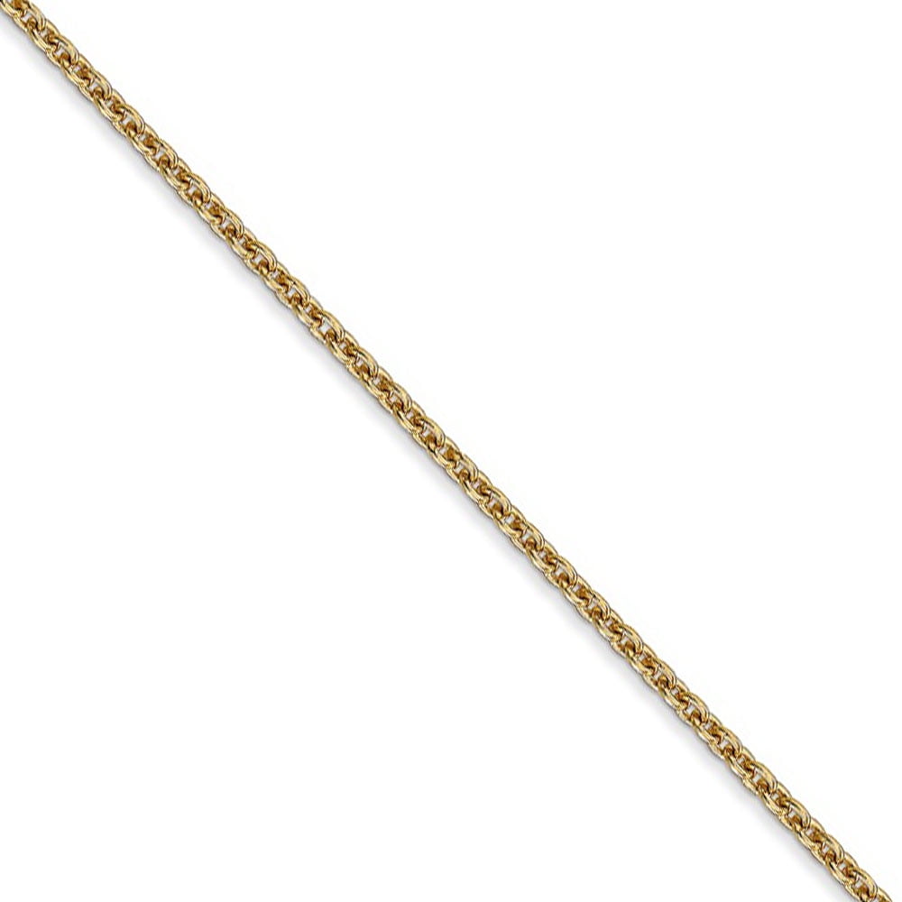 The Black Bow 1.95mm 14k Yellow Gold Polished Round Cable Chain ...
