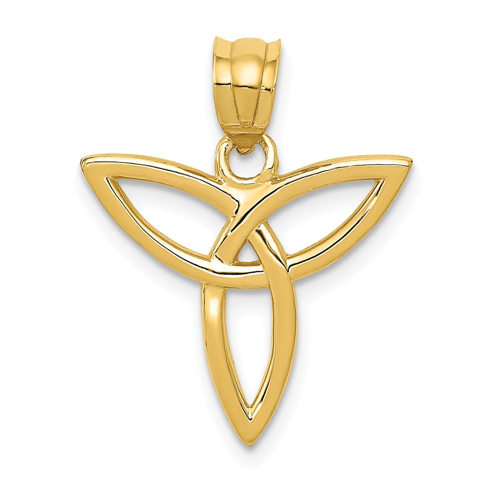 The Black Bow 14k Yellow Gold 18mm Trinity Symbol Pendant - Walmart.com