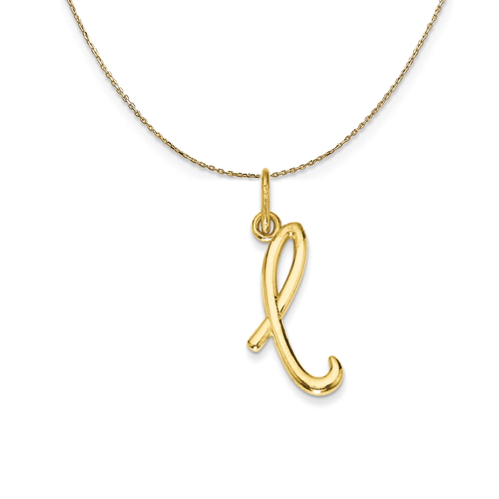 The Black Bow 14k Yellow Gold, Claire Mini Lower Case Initial L ...