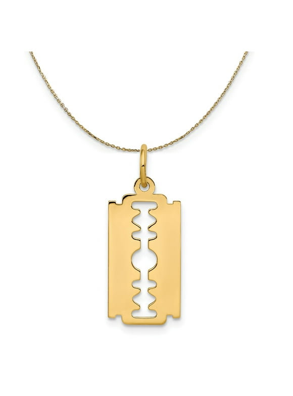 Gold Razor Blade Necklace