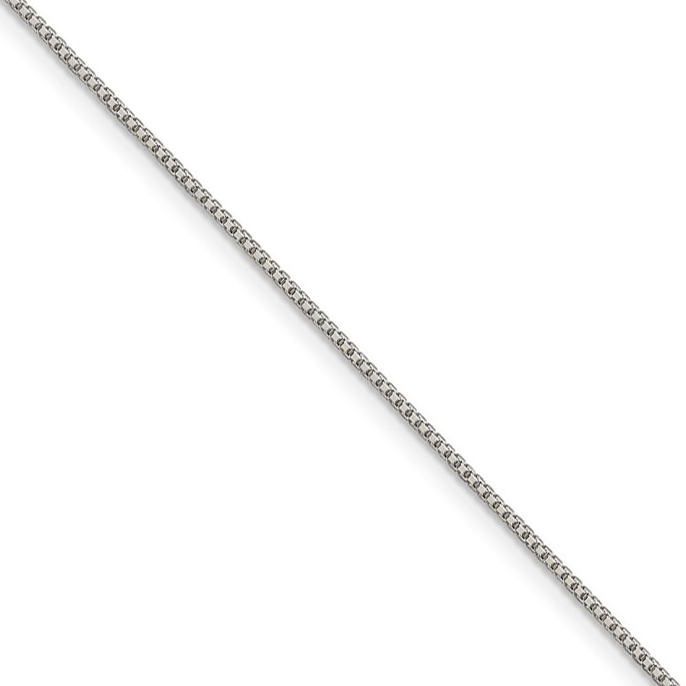 The Black Bow 1mm Sterling Silver D/C Solid Octagonal Box Chain ...