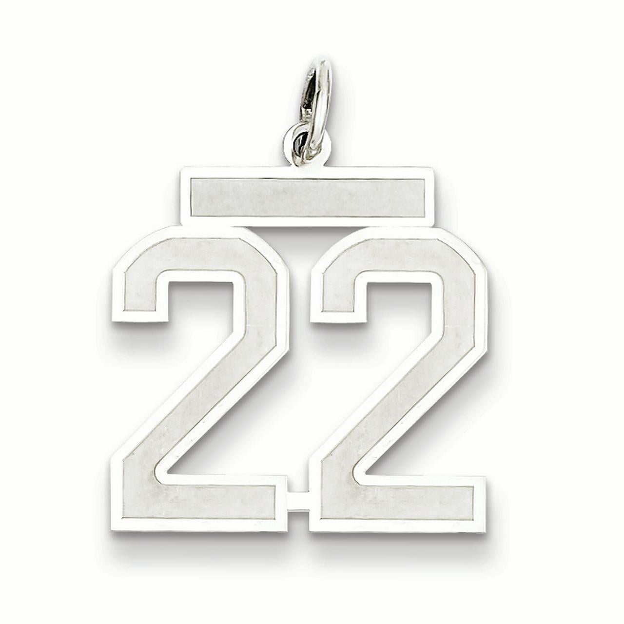 The Black Bow Sterling Silver, Jersey Collection, Medium Number 22 ...
