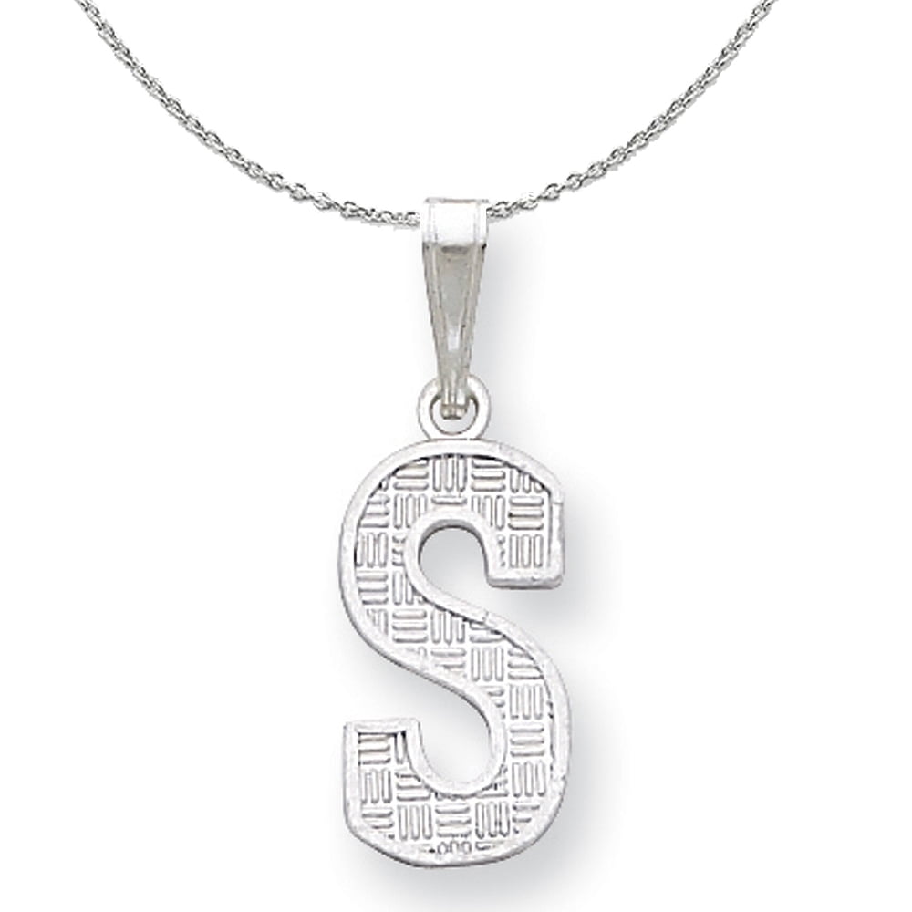The Black Bow Silver, Sami Collection, Textured Block Initial S ...