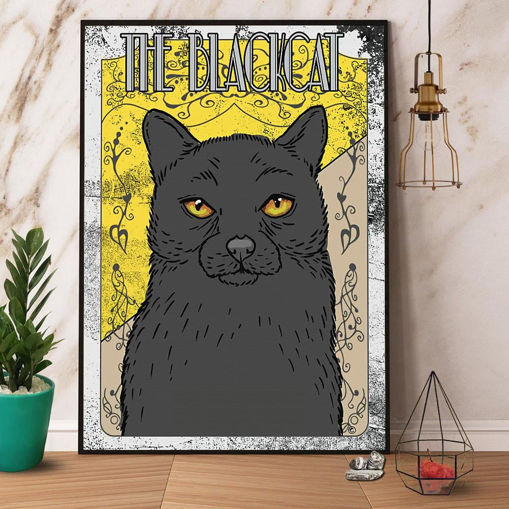 The Black Cat Poster No Frame Matte Wall Art Decor, Cat Lovers Poster ...