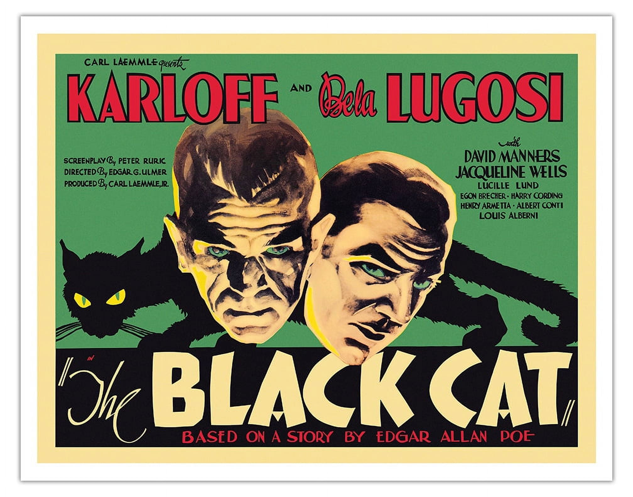 The Black Cat - Staring Boris Karloff and Bela Lugosi - Vintage Film ...