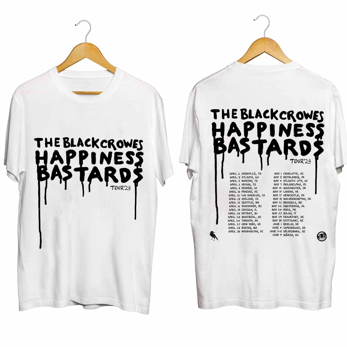 The Black Crowes 2024 Happiness Bastards Tour Shirt, The Black Crowes ...