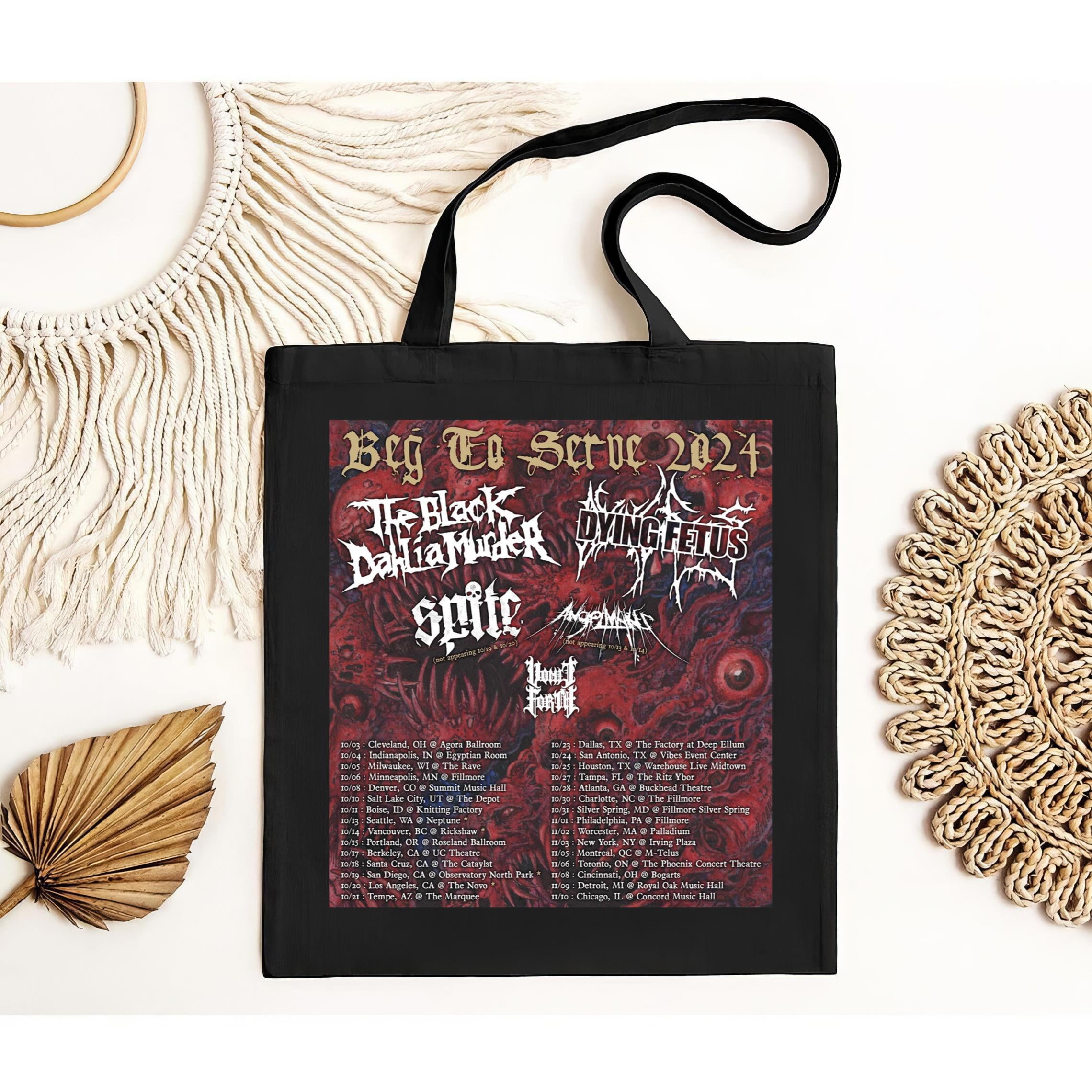 The Black Dahlia Murder Tour Beg To Serve 2024 T Bag Full S