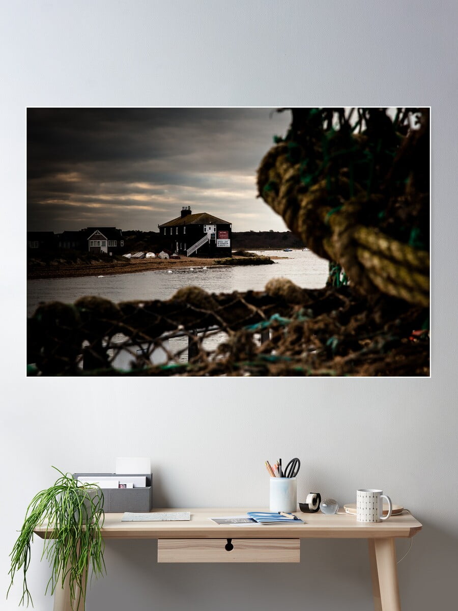 The Black House, Mudeford Spit Poster Wall Art, Modern Wall Decor For ...
