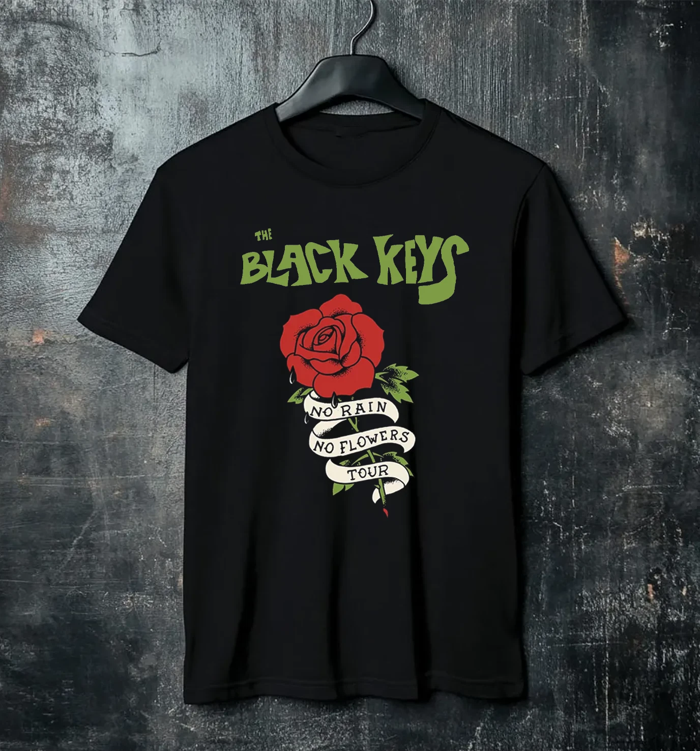 The Black Keys No Rain No Flowers Tour Dates T Shirt Black All Size ...