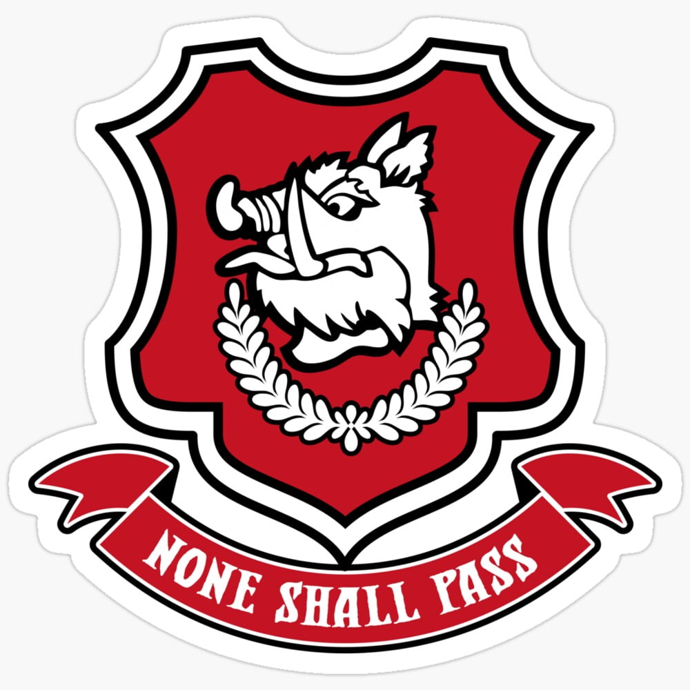 The Black Knight Crest Sticker Phone Decal Water Bottle Stickers Car ...