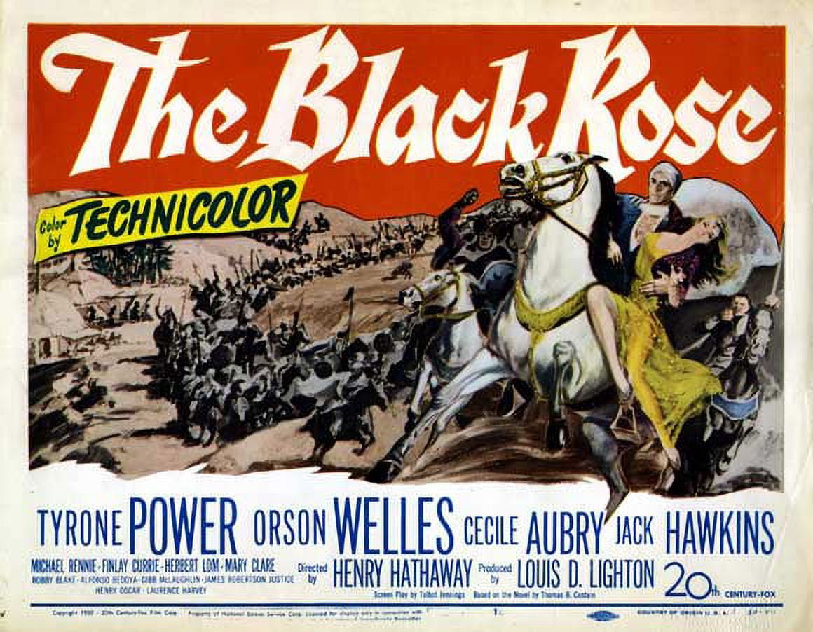 The Black Rose - movie POSTER (Half Sheet Style A) (22" x 28") (1950 ...