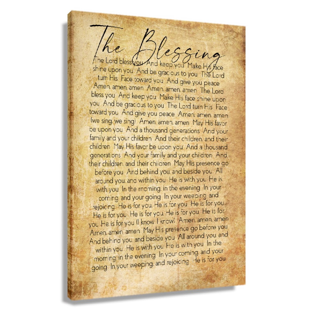 The Blessing Lyrics Wall Art Retro Prints Poster Kitchen Picture ...