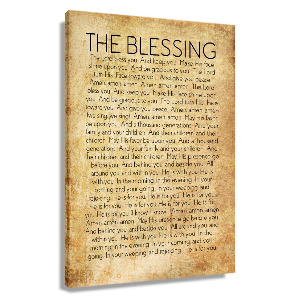 The Blessing Lyrics Wall Art Retro Prints Poster Landscape Printed ...