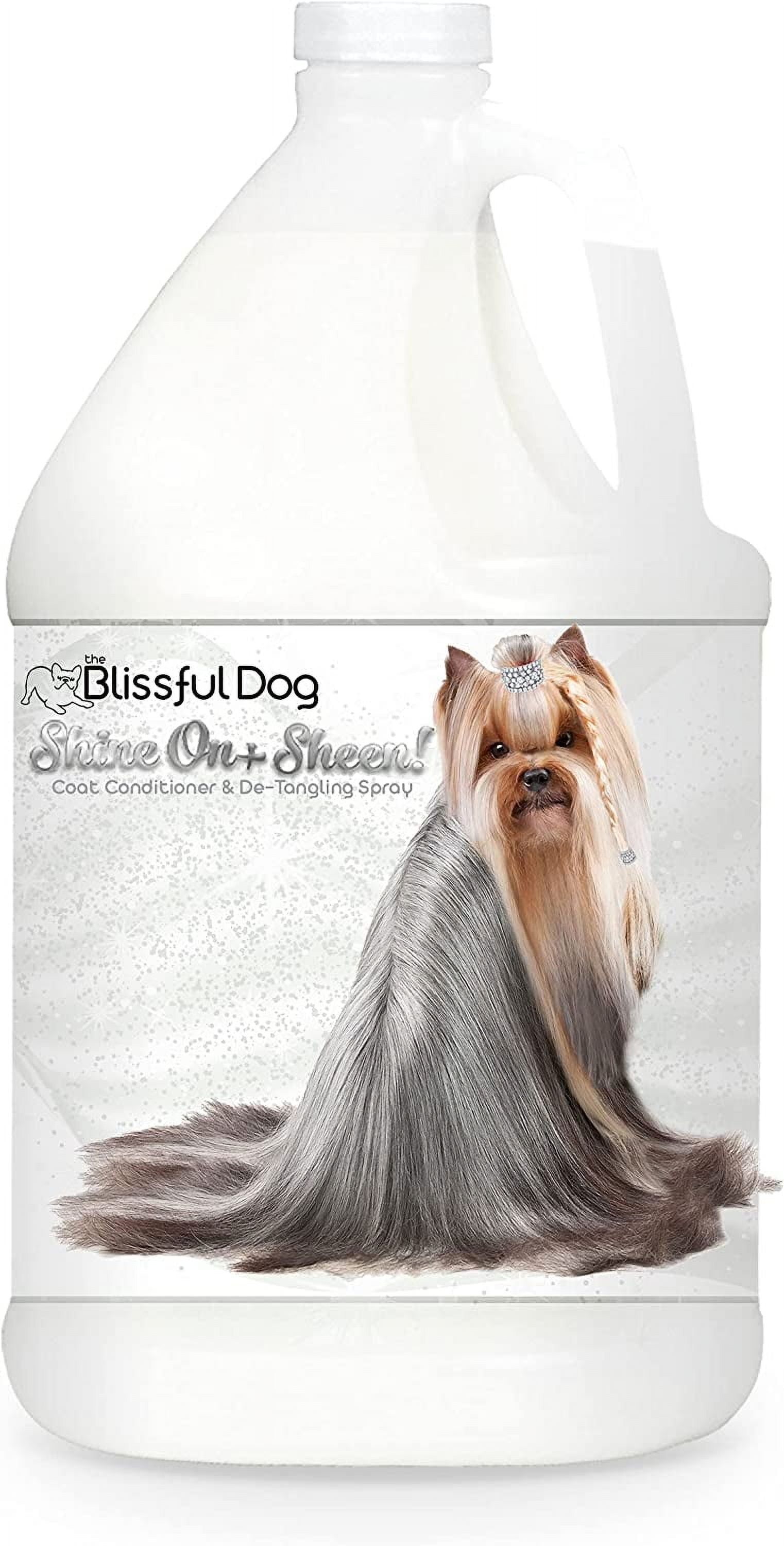 The Blissful Dog Shine-On + Sheen Coat Spray, All Natural Leave in ...