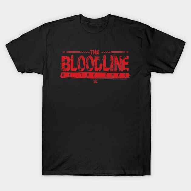 The Bloodline We The Ones Bold Distressed Red Text Logo T-Shirt ...