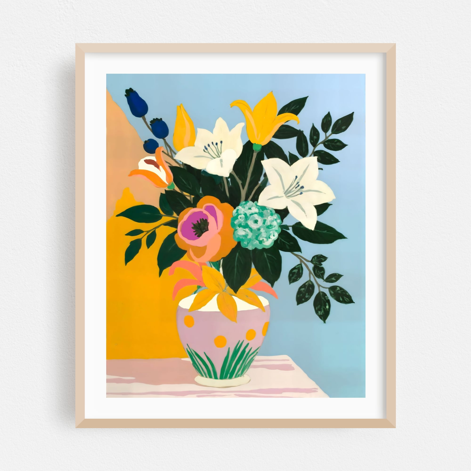 The Bloom - Painting Floral Flowers Modern Art Botanical Illustration ...