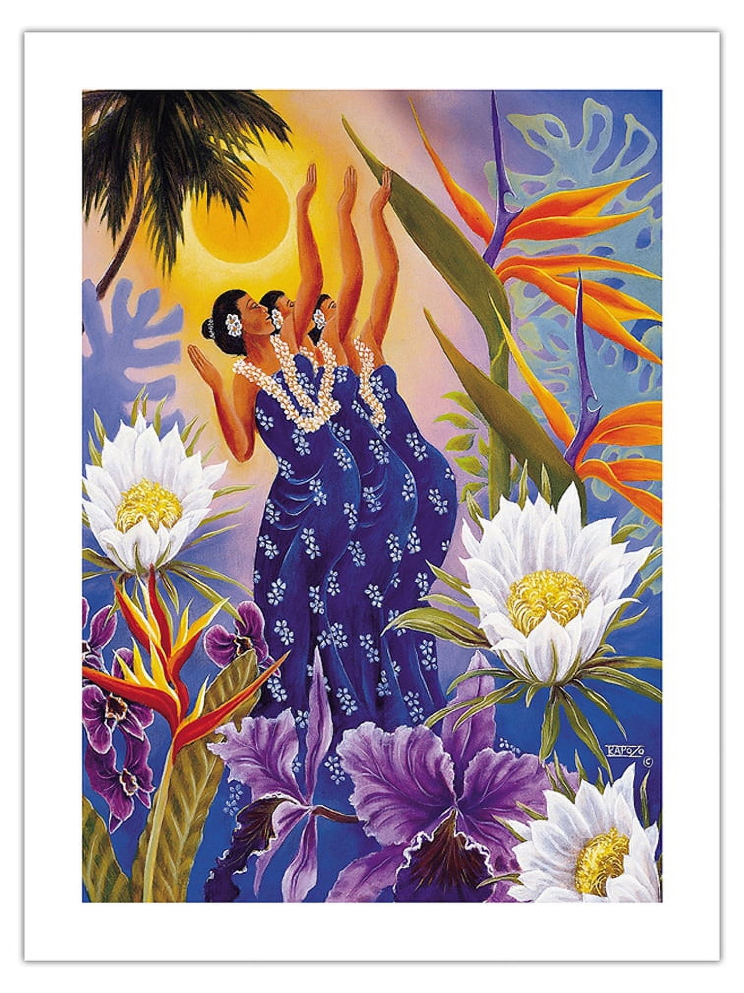 The Blossoms are Opening - Hawaiian Hula Dancers - From an Original ...