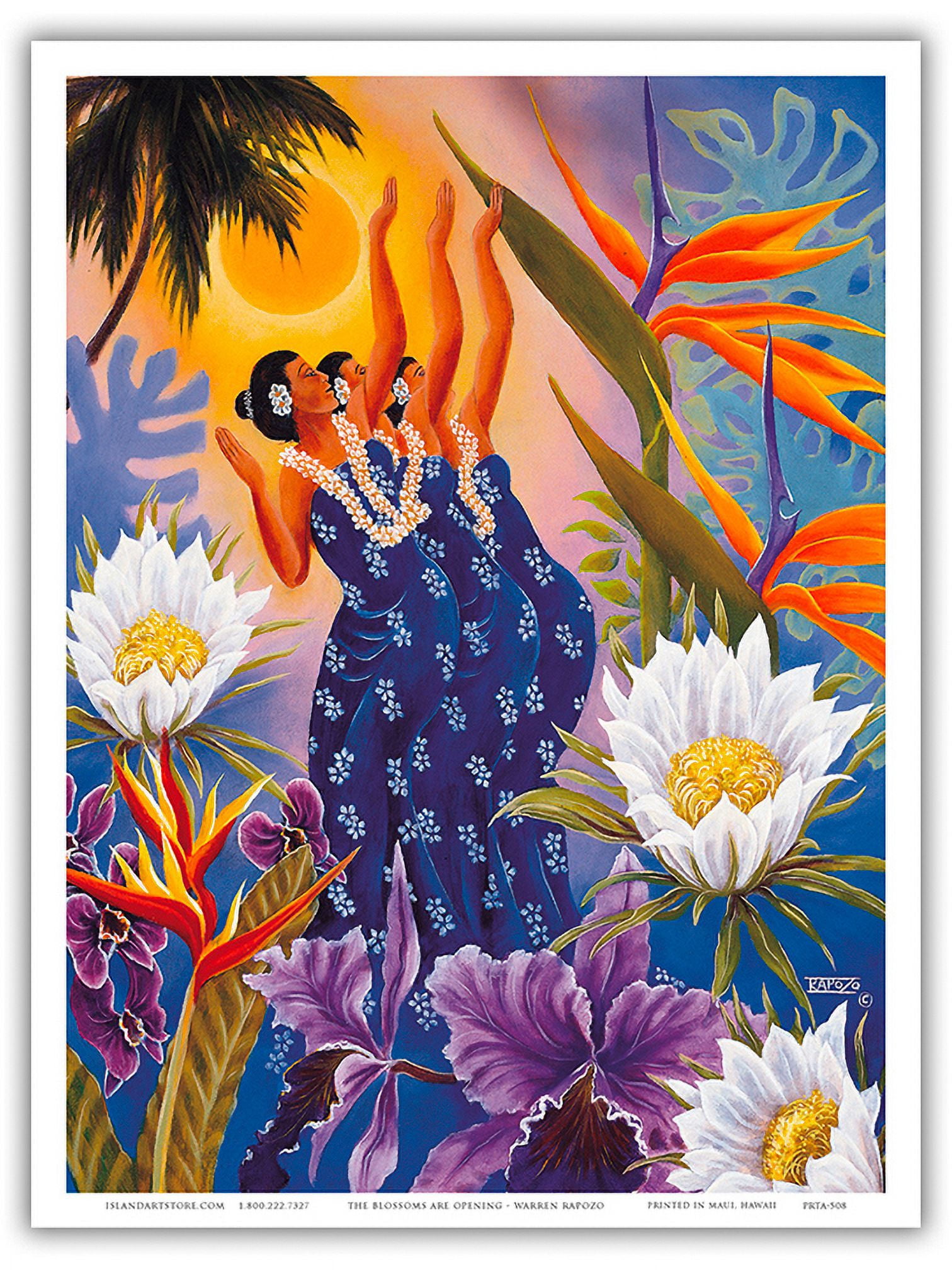 The Blossoms are Opening - Hawaiian Hula Dancers - From an Original ...