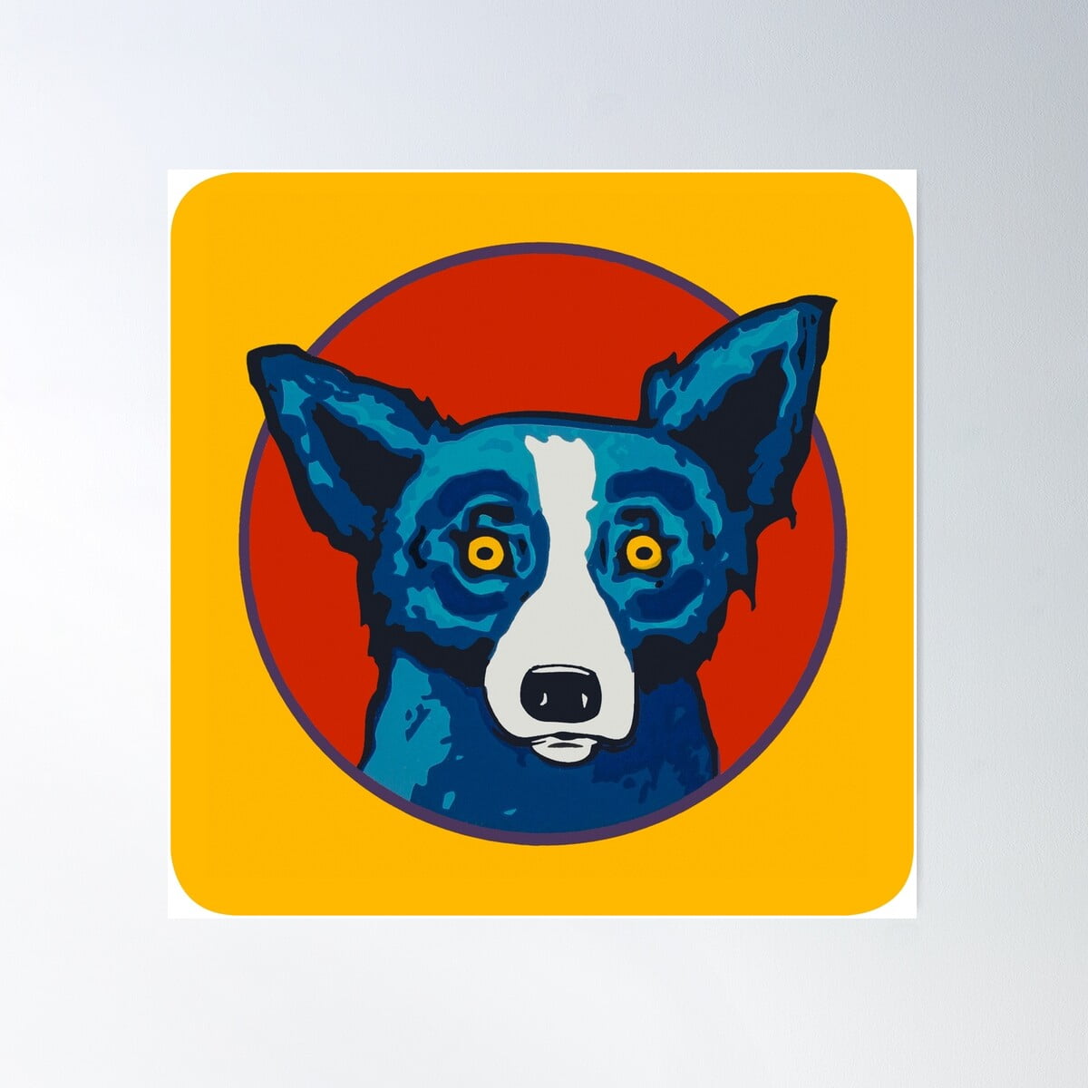 The Blue Dog Poster Wall Art, Modern Wall Decor For Living Room Bedroom ...