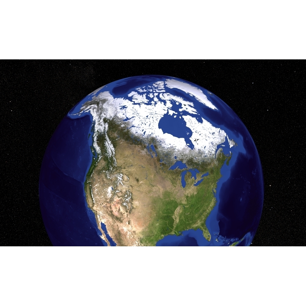 The Blue Marble Next Generation Earth showing the United States Canada ...