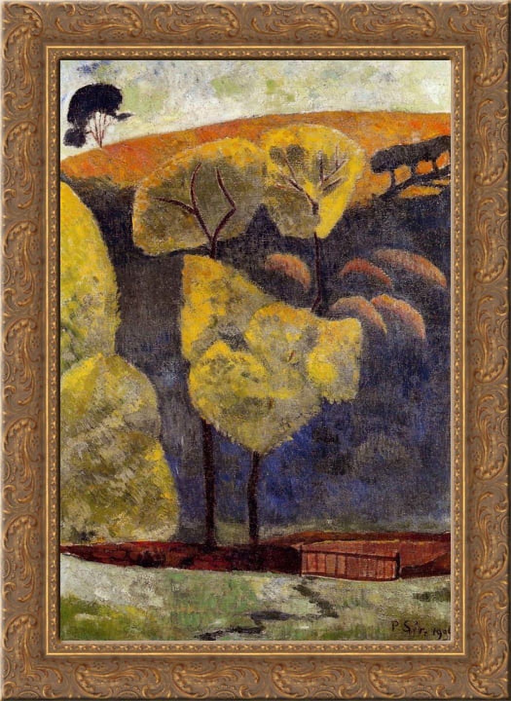 The Blue Valley 24x18 Gold Ornate Wood Framed Canvas Art by Paul ...