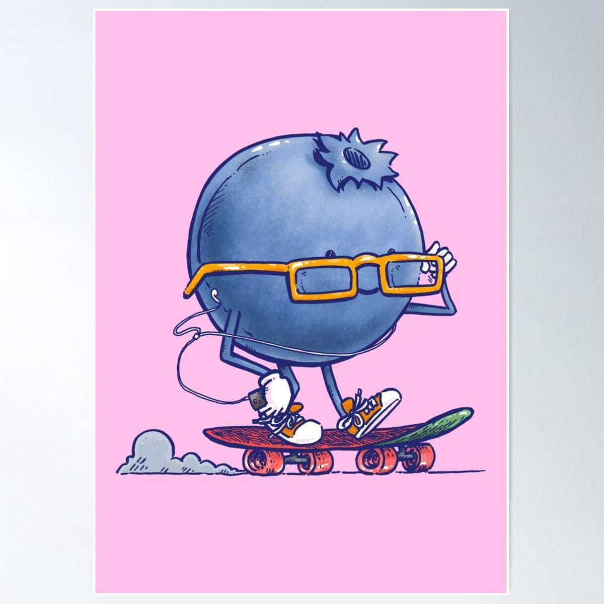 The Blueberry Skater Poster Wall Art, Modern Wall Decor For Living Room ...