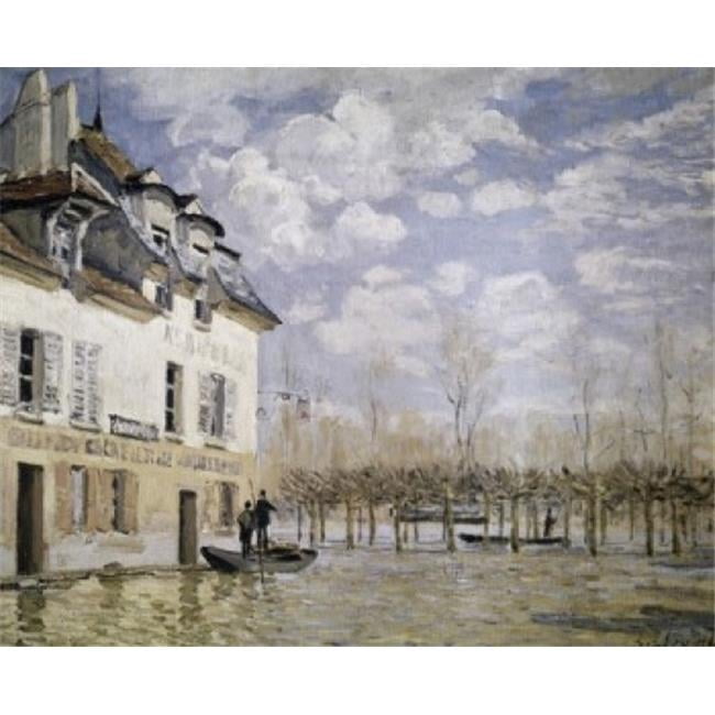 The Boat in the Flood Port Marly 1876 Alfred Sisley 1839-1899 French ...