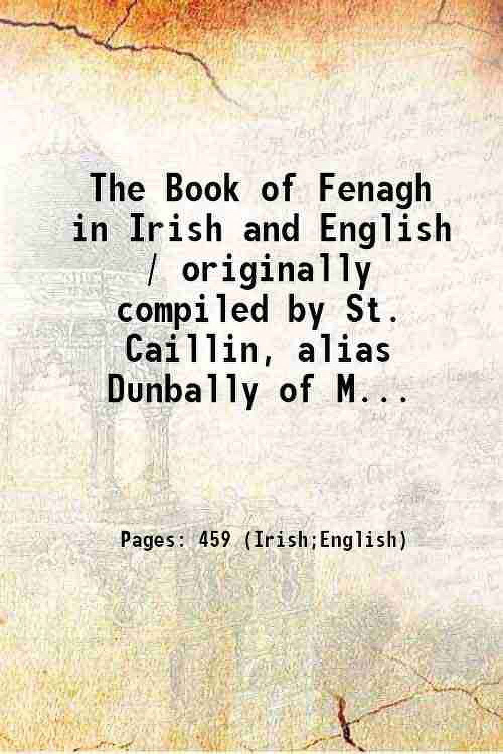 The Book of Fenagh in Irish and English / originally compiled by St ...