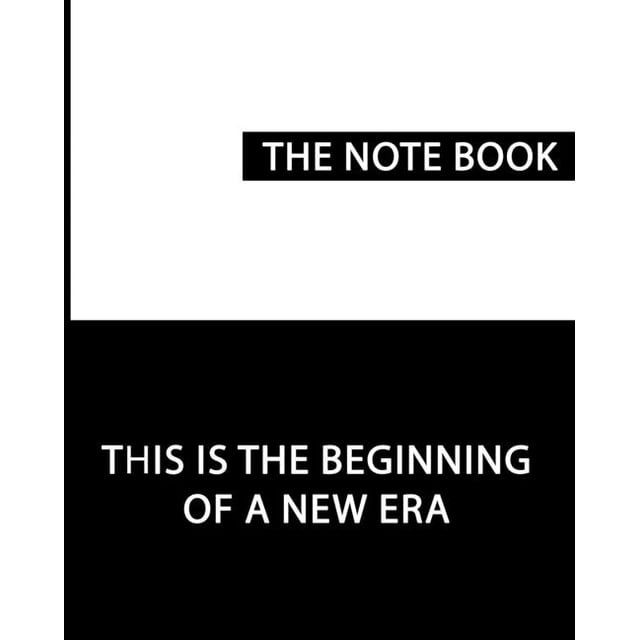 The Book Note : Black and white Note book 8x10 100 pages with lines ...
